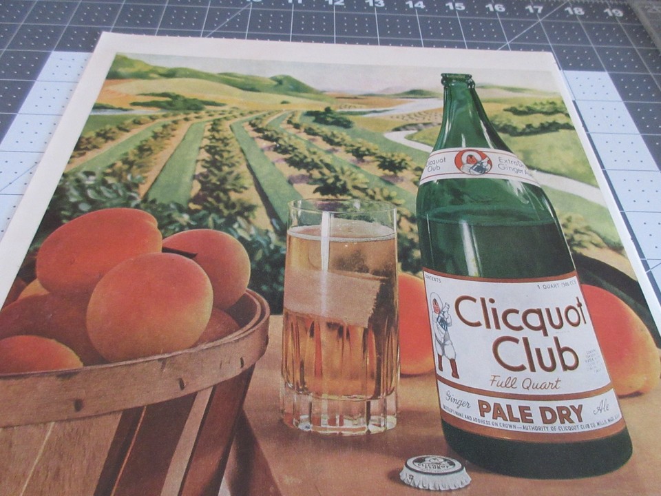 1946 Clicquot Club Ginger Ale Eskimo Boy Peaches Vintage Print Ad | eBay