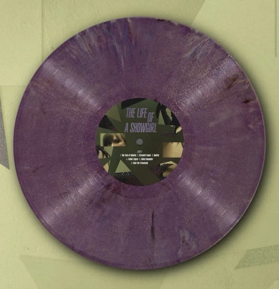Taylor Swift - Life of a Showgirl Vinyl - Shiny Bug Violet Shimmer ...