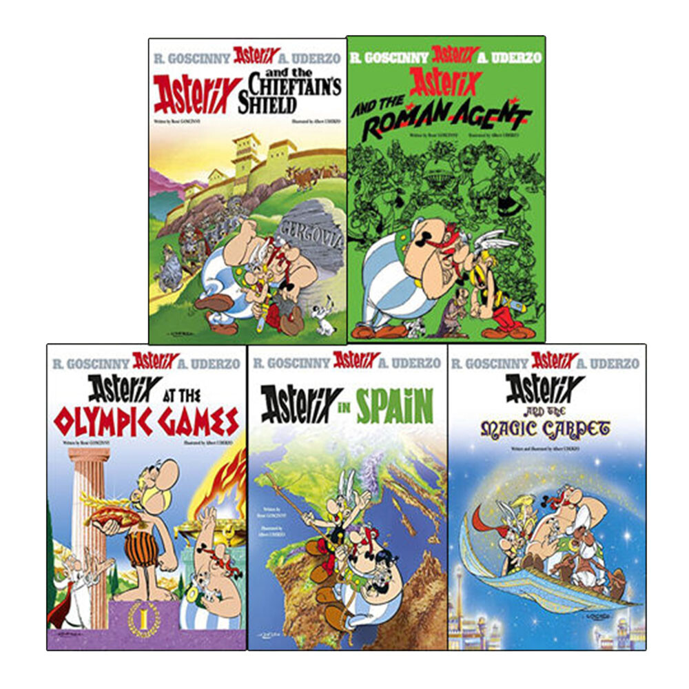 Asterix Omnibus Series Collection 5 Books Set by Rene Goscinny Cauldron ...