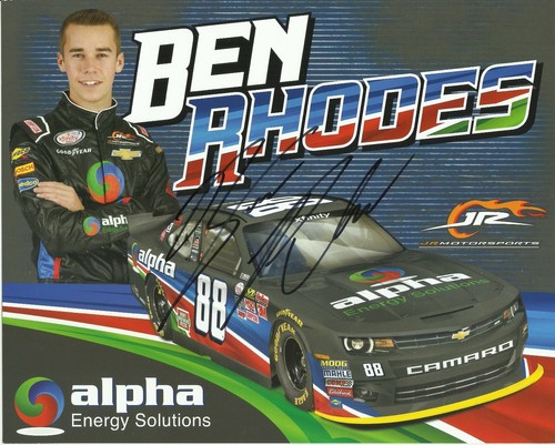 Ben Rhodes NASCAR Racing Original Autograph 8x10 Signed Hero Card | eBay