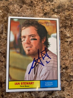 Ian Stewart Signed 2010 Topps Heritage Colorado Rockies # 372 | eBay