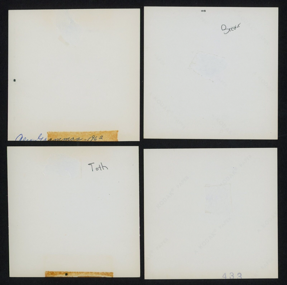 1962 Cubs Original Snapshot Photo Lot, Jim Brewer, Grammas Toth Jackson ...