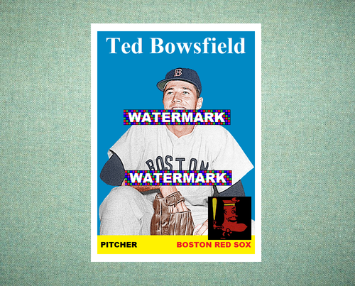 Ted Bowsfield Boston Red Sox 1958 Style Custom Baseball Art Card | eBay