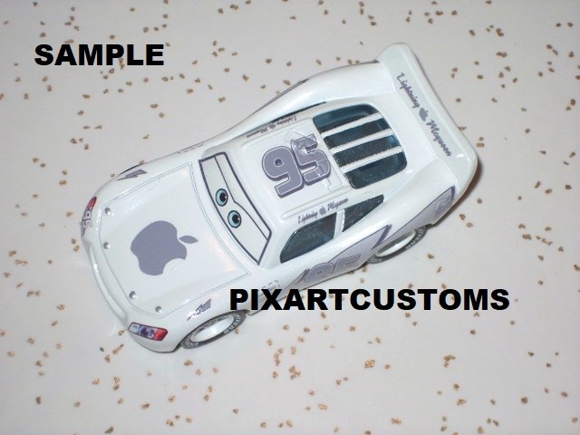 FOR DISNEY PIXAR CARS CUSTOM LIGHTNING MCQUEEN No. 95 APPLE iCAR DECAL ...