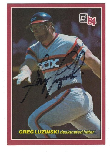 GREG LUZINSKI AUTOGRAPHED CHICAGO WHITE SOX 1984 Donruss Jumbo card SIGNED AUTO | eBay
