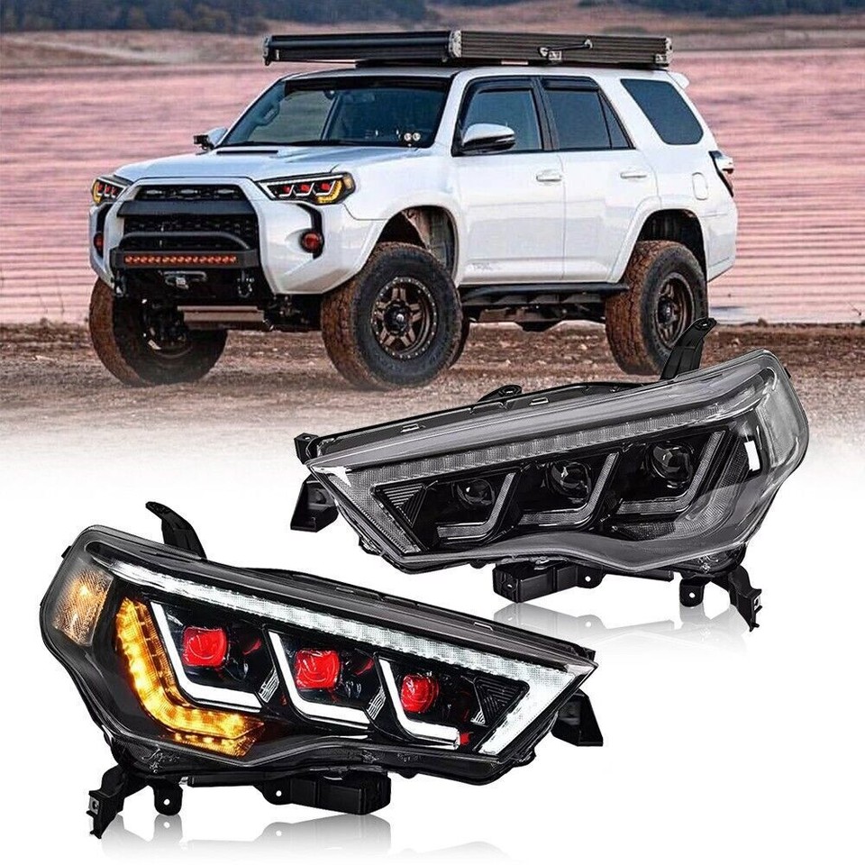 Red Devil Eye Pair LED Headlight Assembly For Toyota 4Runner 2014-2022 ...