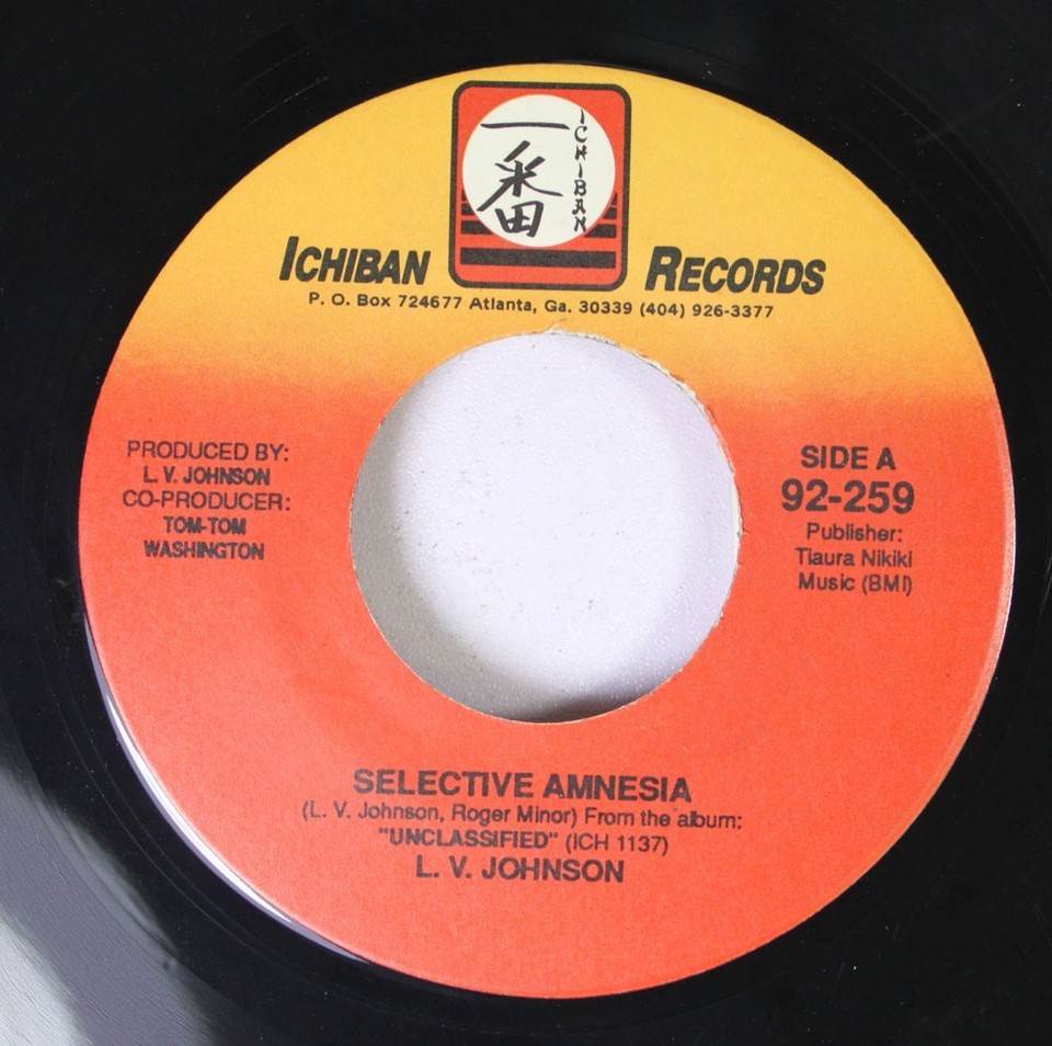 Soul 45 L.V Johnson - Too Many Traps / Selective Amnesia On Ichiban ...