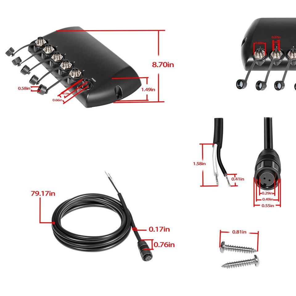 5 Port Ethernet Switch for Humminbird AS ETH 5PXG Network Switch Hub ...