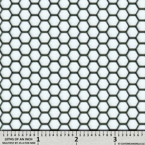 CCG UNIVERSAL 16" x 48" PERF HEXAGON ALUMINUM GRILL MESH SHEET BLACK ...