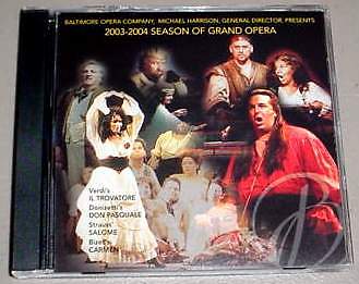 BALTIMORE OPERA COMPANY CD - 2003-2004 Season | eBay