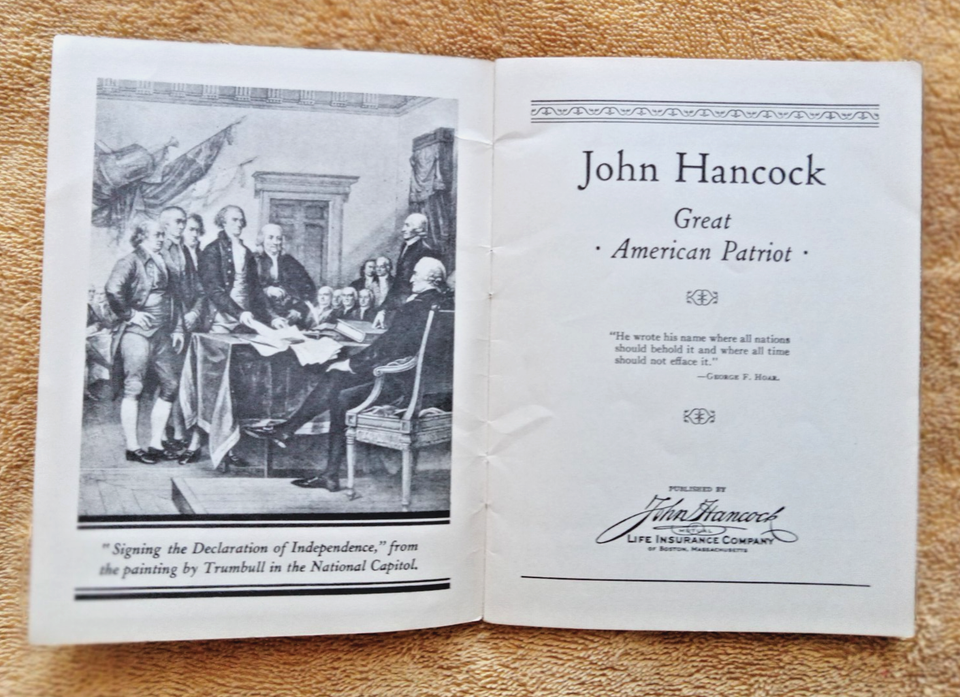 JOHN HANCOCK BOOKLET from JOHN HANCOCK LIFE INSURANCE CO. - COPYRIGHT ...