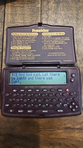 Vintage Franklin Electronic Holy Bible King James Version KJV-450 ...