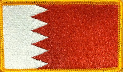 BAHRAIN Flag Iron-On Tactical ARMY Patch Gold Border #7 | eBay