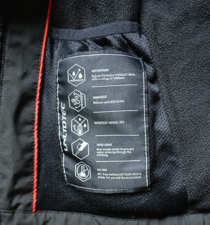 NEXT Boys Black Unltd Tec Jacket Windproof Waterproof Hoodie Hooded 4 ...