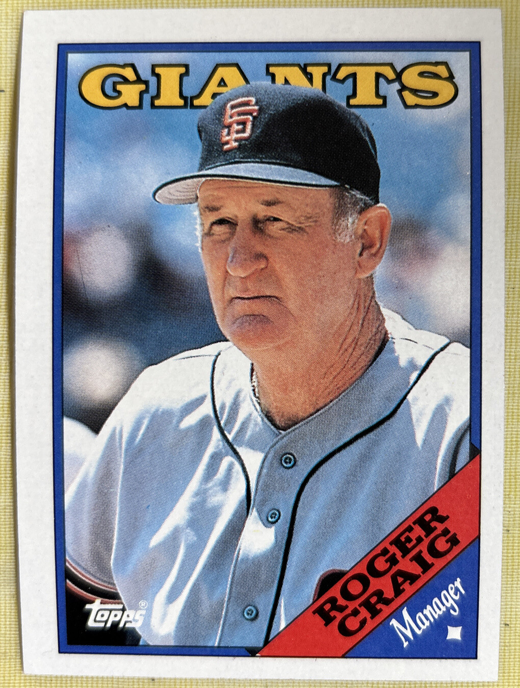 1988 Topps Roger Craig Baseball Card #654 Giants Manager Mid-Grade EXMT ...