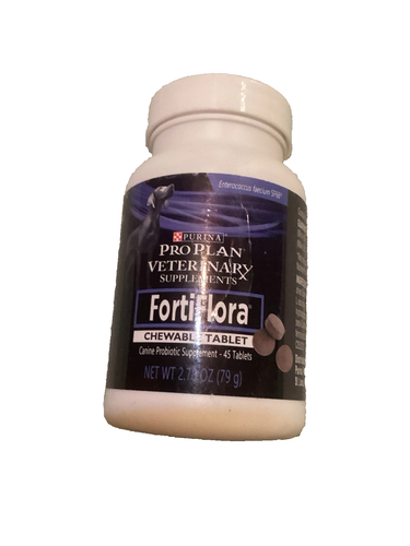 Purina Pro Plan FortiFlora Probiotic Supplements Dog 45 Tablets, Exp 01 ...