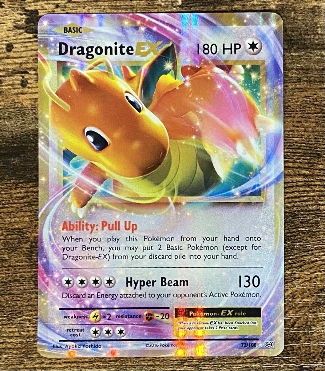 Dragonite EX 72/108 XY Evolutions Pokemon Card Holo Ultra Rare NrMnt ...