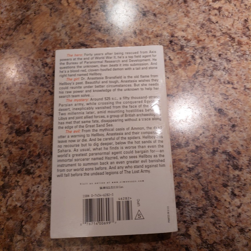 HELLBOY: THE LOST ARMY Christopher Golden & Mike Mignola 2004 1st Pr ...