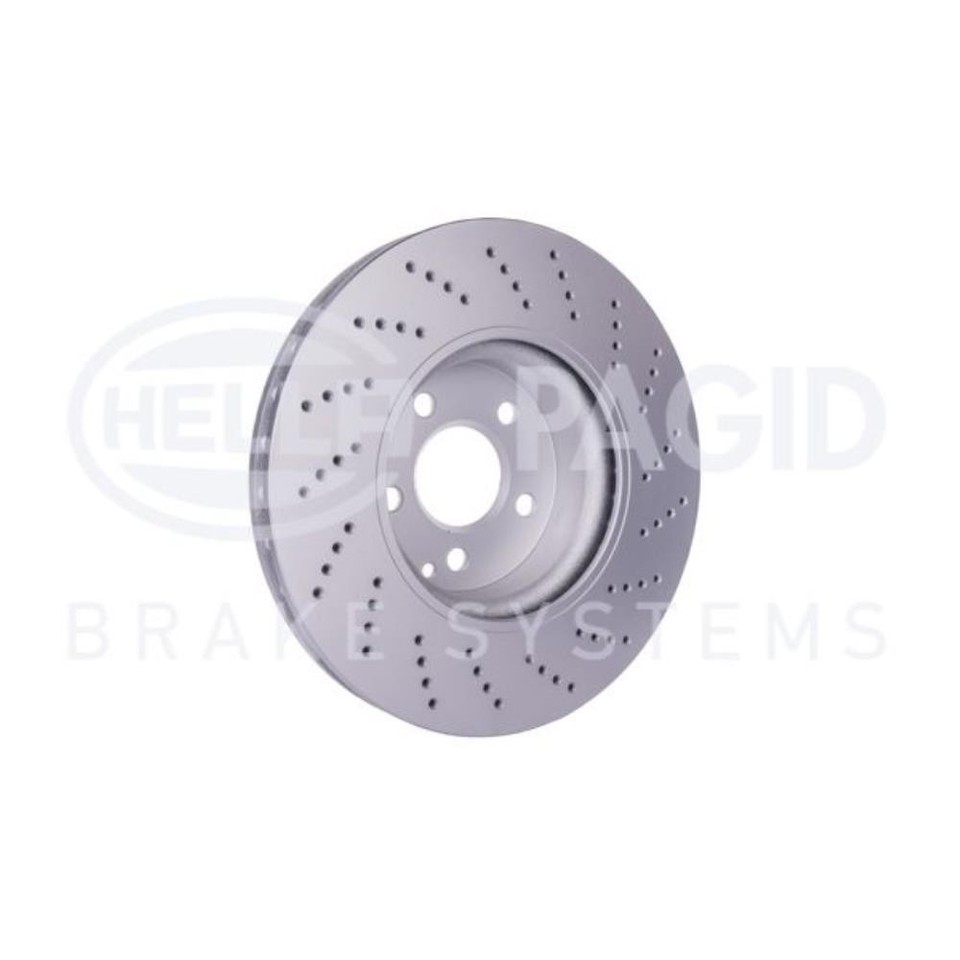 HELLA Dischi Freni Anteriori Ø322 Mm Gelocht/Interno Per Mercedes-Benz ...