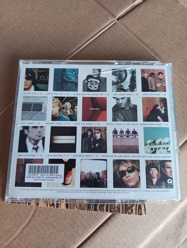 BON JOVI Crush CD Like New RESTORED Brand New Case COLLECTORS QUALITY ...