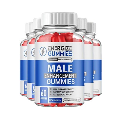 5-Pack Energize Male Gummies - Natural Enhancement Support For Men ...