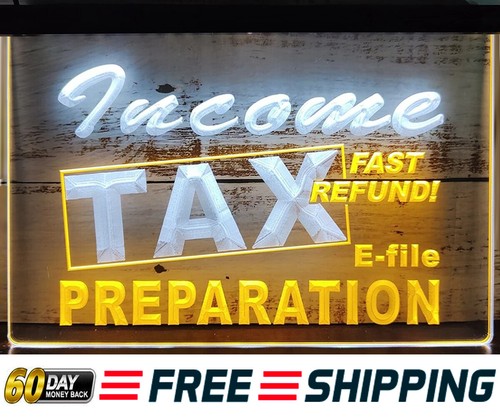 Income Tax Accountant Impuestos LED Neon Light Sign Display Wall Art ...