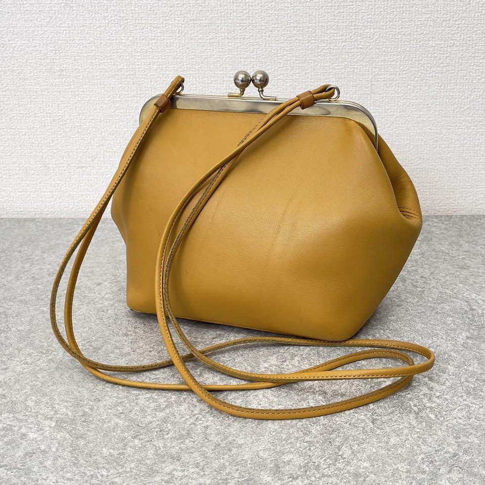 Vintage Coach Retro Lindy Kiss Rock Shoulder Bag Yellow Leather From ...
