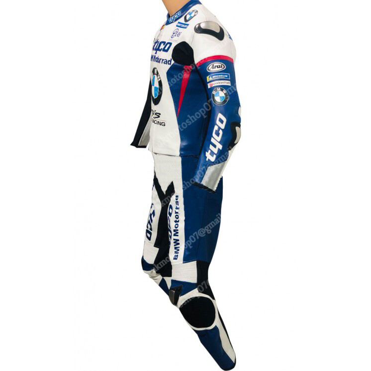 BMW TYCO Motorcycle Biker Leather Suit Motorbike Racing Leather Jacket ...