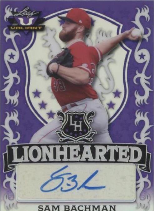 2021 Leaf Valiant - Lionhearted Sam Bachman #LH-SB3 Purple /50 (AU, RC ...