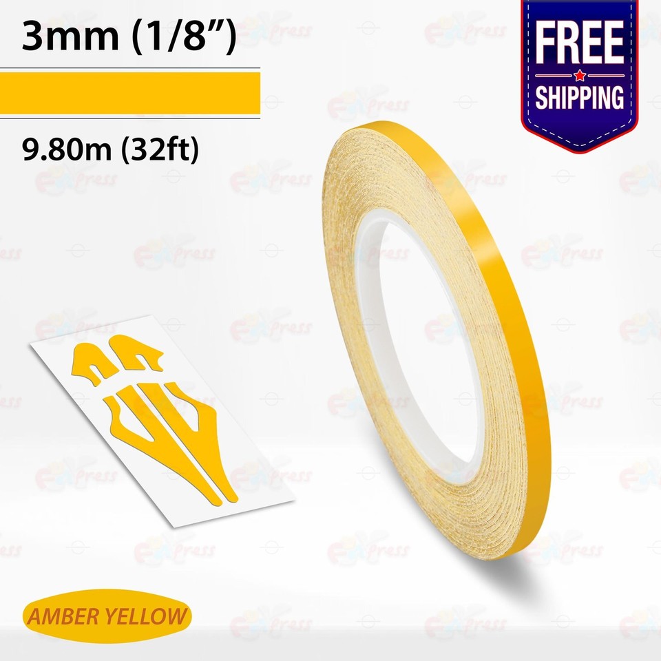 1/8" PIN STRIPE Car Model Pinstriping Decal Self Adhesive TAPE Vinyl ...