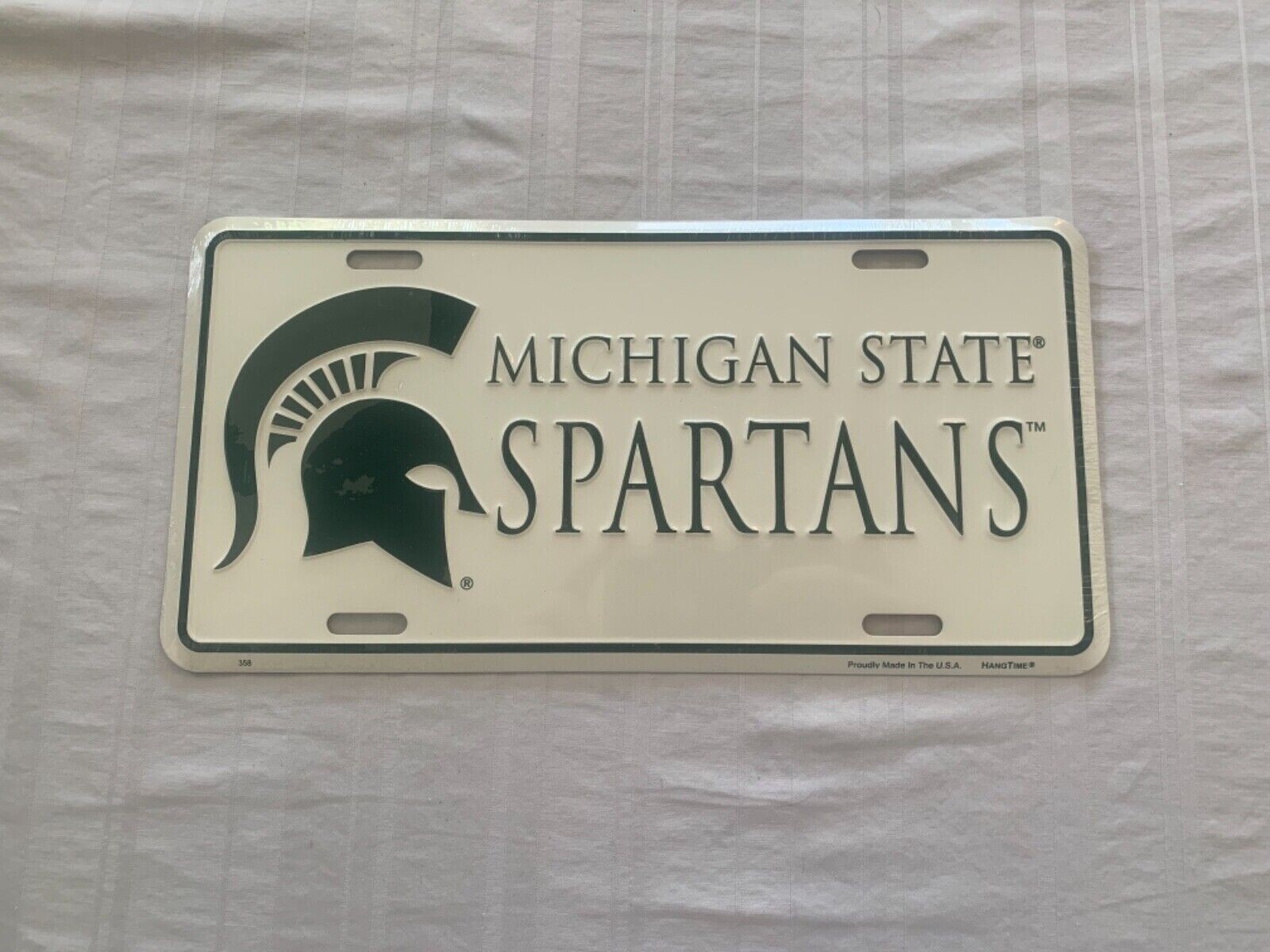 Michigan State Spartans NCAA Metal License Plate Hangtime Brand | eBay