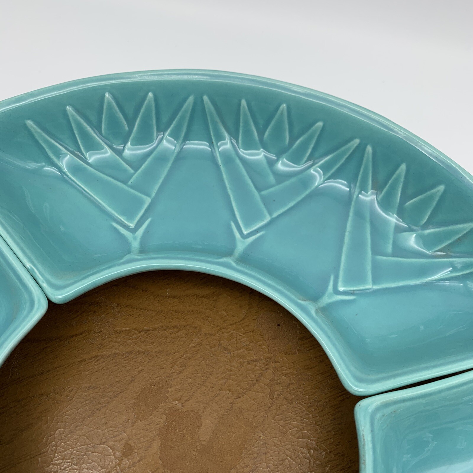 Vintage California Pottery L59 Lazy Susan Platters with Lazy Susan Aqua ...