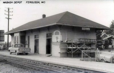 Ferguson MO Missouri Wabash Railroad Train Depot Station RPPC Postcard ...