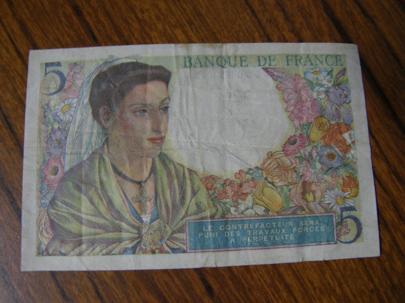 6372) 5 Cinq Francs, Bank Note, 2-6-1943 Banque De France 02864 | eBay