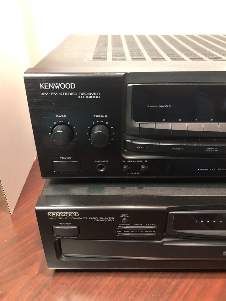 Kenwood KR-A4060 Stereo Receiver And DP-R3060 CD Player Tested Works ...