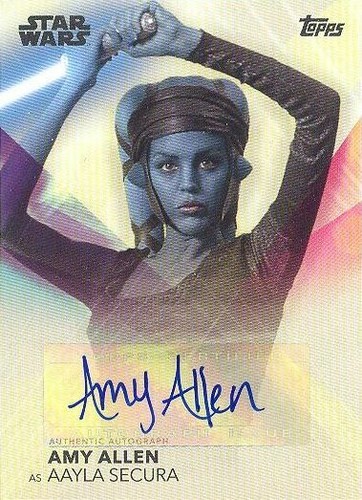 2020 Topps Women Of Star Wars A-AA Amy Allen As Aayla Secura Autograph ...