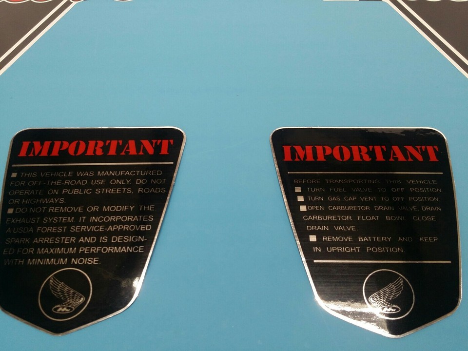 1970 Honda CT70 Trail70 Frame Decal Graphic Set H-57 SET | OE
