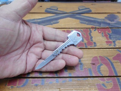 SOG Key Keychain Pocket Knife Lockback Plain Edge Blade Silver | eBay