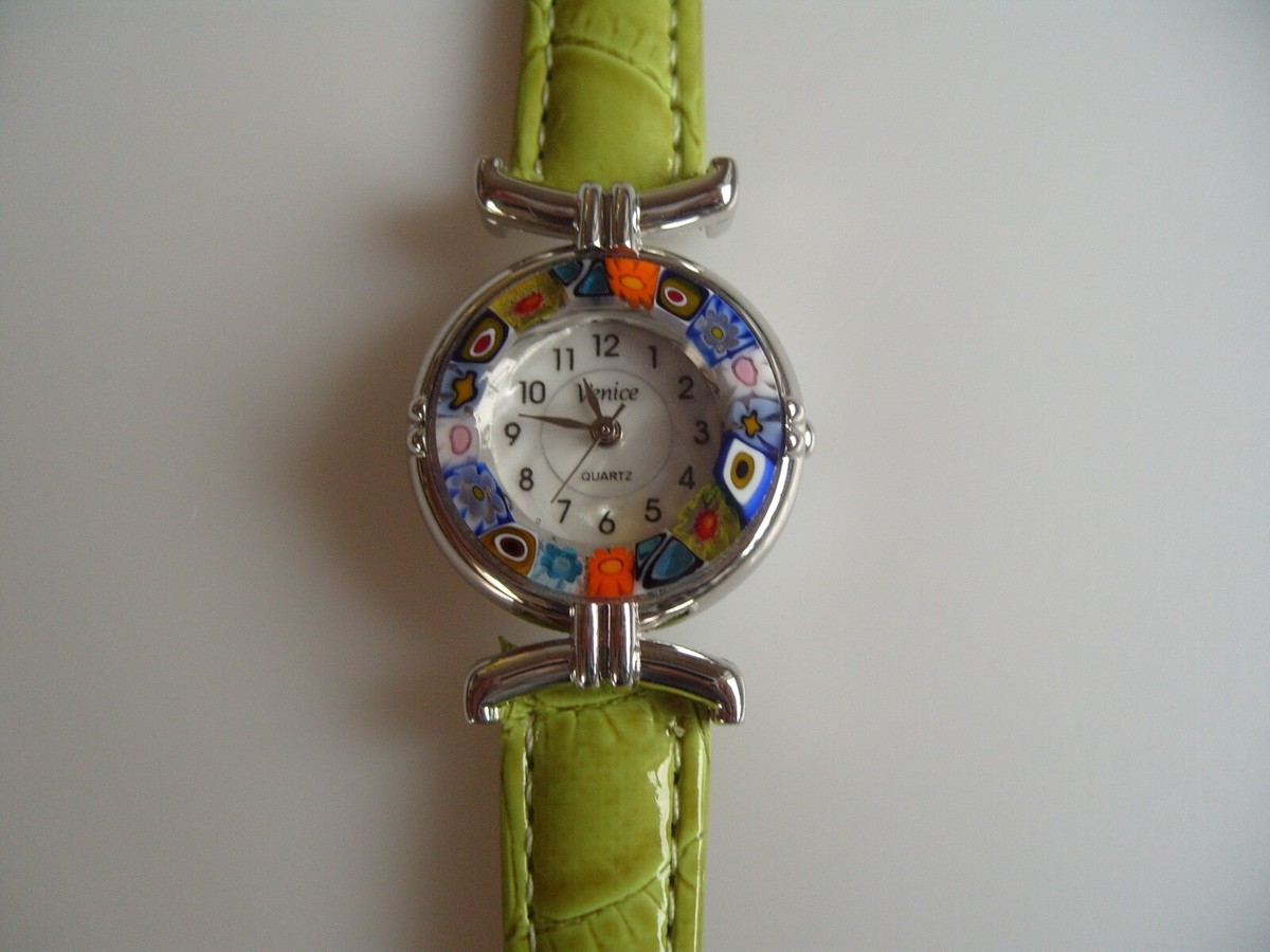 Venice Glass Watches Women's Venice Art & Glass Millefiori Wrist