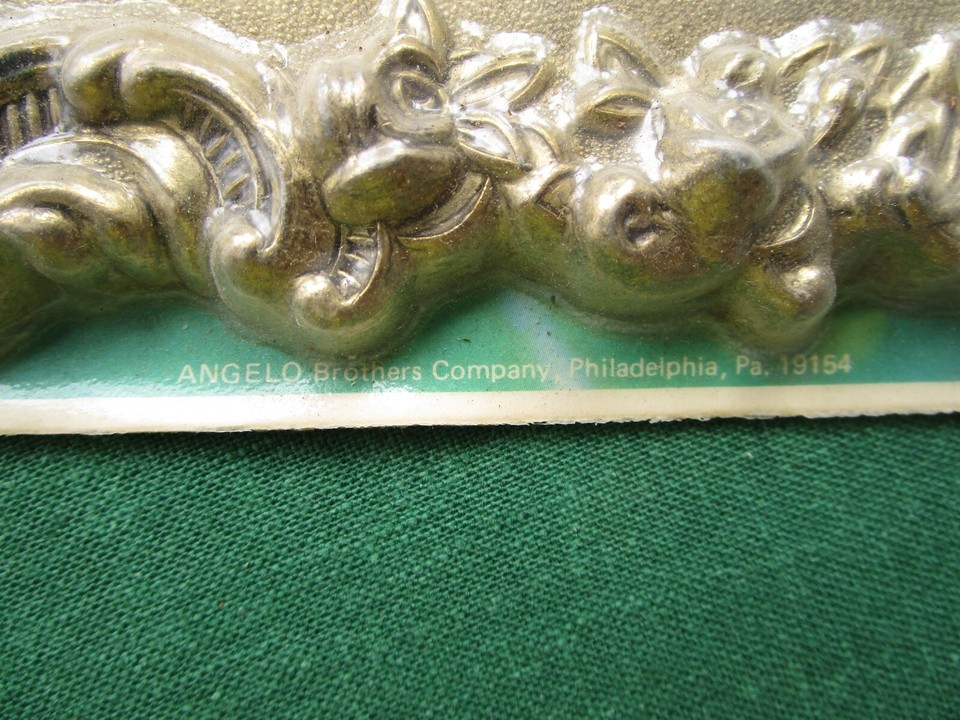 VINTAGE ANGELO BROTHERS BRASS TONE 2PC SET - 2 DOUBLE SWITCH COVERS ...