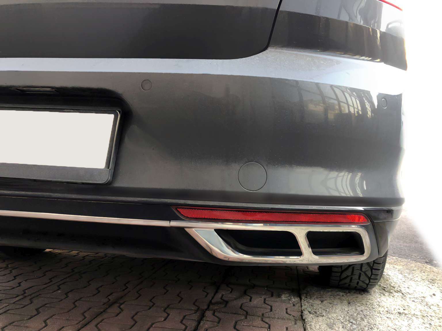 EDELSTAHL AUSPUFF BLENDEN passend für VW Passat B8