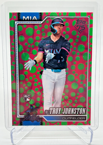 2026 Topps Series 1 Troy Johnston Holiday Polka Dots #317 Miami Marlins ...
