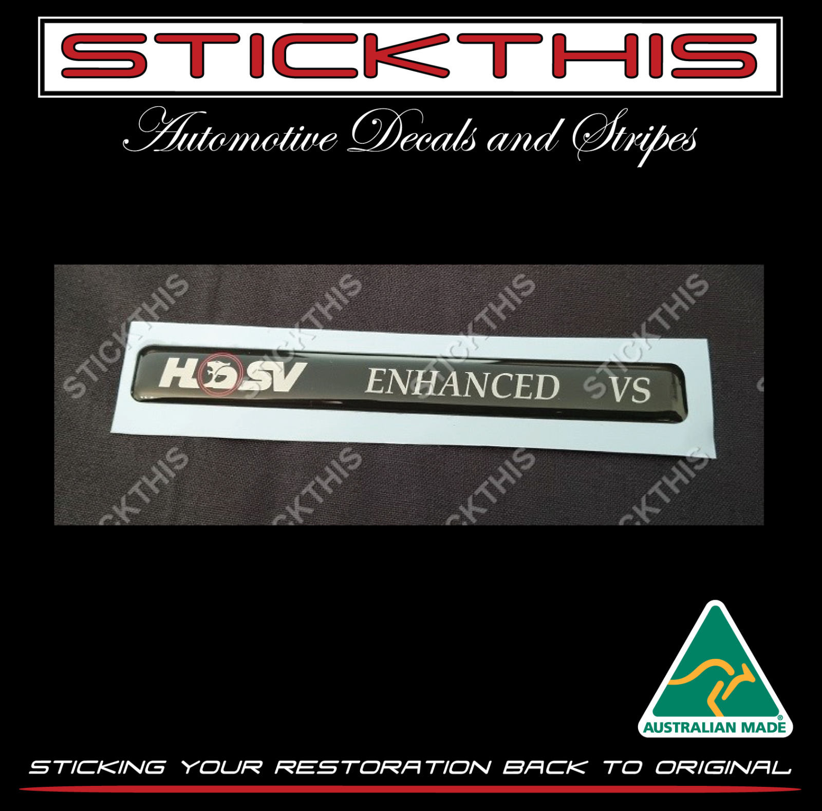 Holden HSV ENHANCED VS Dash Badge - Decal Sticker | eBay Australia