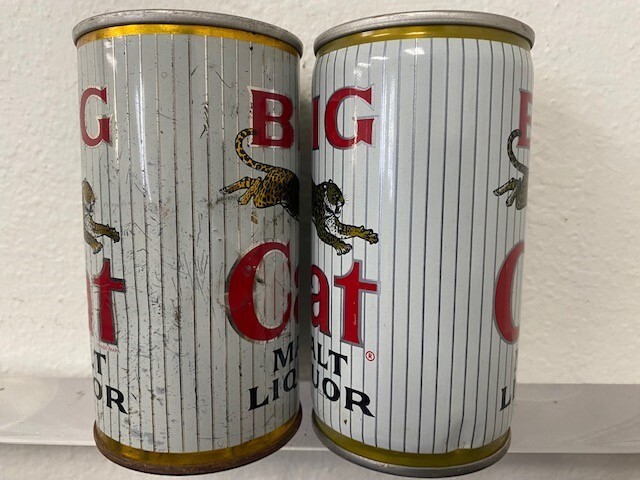 2- DIFF Big Cat Malt Liquor BEER CANS Pabst Brewing Co. | eBay