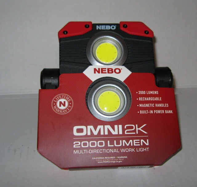 NEBO Omni 2k 2000 Lumen Multi Directional Rechargeable Work Flashlight ...