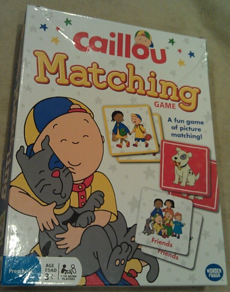 VERY RARE Caillou Memory Matching Game 3+ Preschool Kids Boys Girls ...