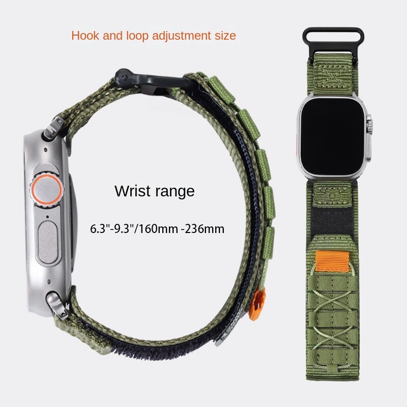 High Quality Loopback Nylon Watch Strap Rugged Sports Canvas Watch Band ...