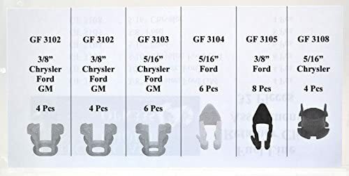 32pc TMR OPK335 Fuel Line Retainer Clip Assort. Ford GM Chrysler 5/16 ...