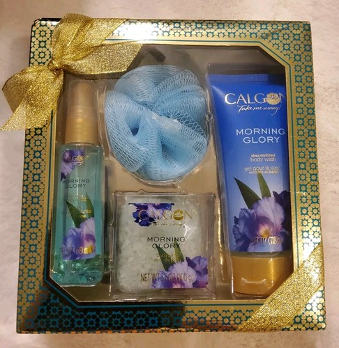 Calgon Take Me Away Morning Glory Rare Gold Gift Box Set 4 pc New in ...