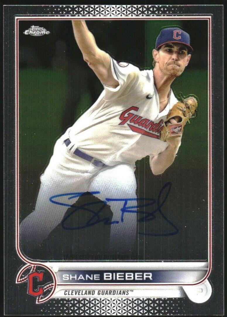 2022 Topps Chrome - Chrome Veteran Autographs Shane Bieber #CVA-SB (AU ...